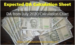 DA Calculation Sheet July 2022 | DA Calculation Sheet Calculator ...